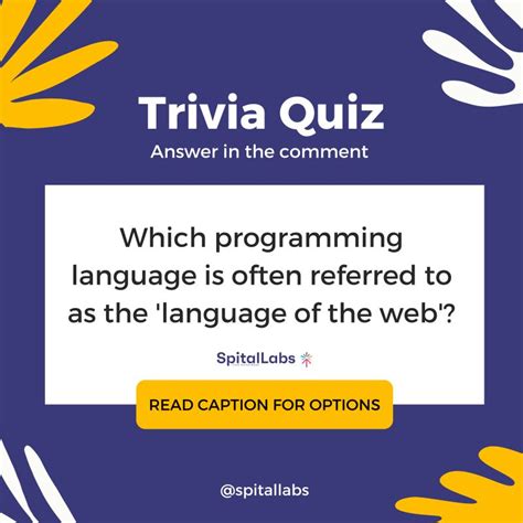 Spital Labs On Linkedin T Techtrivia Codingchallenge Languageoftheweb T