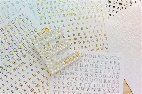 미니 알파벳 이니셜 스티커 7컬러 레진아트 쇼핑몰 케이라드