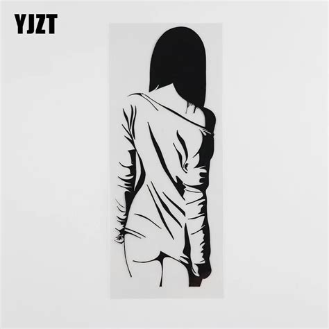 Yjzt 7 1cmx18 6cm Super Hot Sexy Girl Cool Vinyl Car Sticker Black