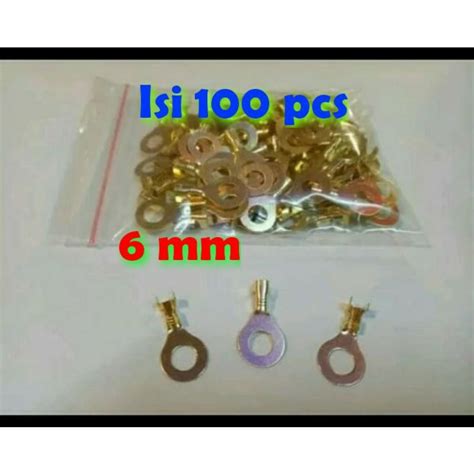Isi 100 Pcs Skun O Skun Masa 6 Mm Terminal O Skun Bulat Lazada Indonesia