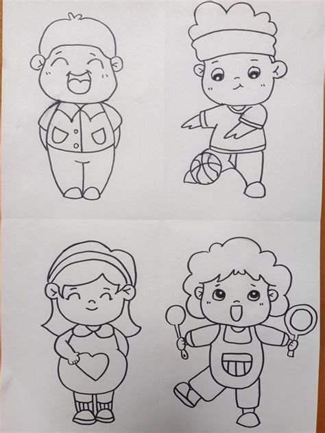 儿童简笔画大全图片画人物 儿童简笔画大全图片画人物怎么画 画趣文库（我爱生活）