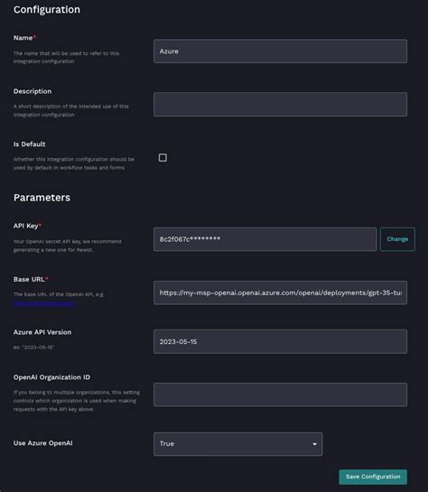 Azure Openai Integration Setup Rewst Documentation