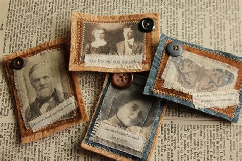 Fabric ATCs Fabric Postcards Artist Trading Cards Altered Canvas