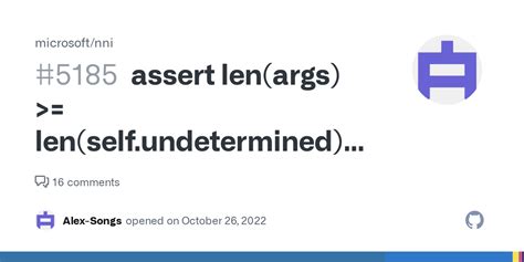 Assert Lenargs Lenselfundetermined Assertionerror · Issue 5185