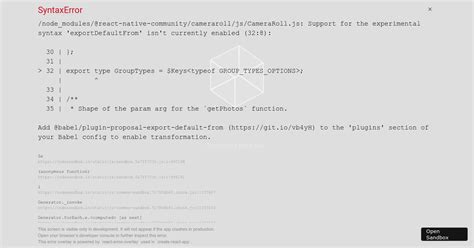 react native community cameraroll examples codesandbox