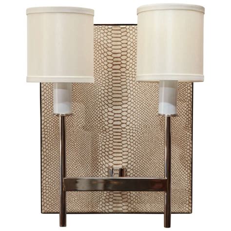 Paul Marra Python Backed Two Arm Sconce For Sale At 1stdibs