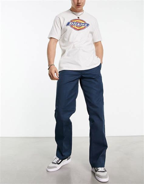 Dickies 874 Straight Fit Work Chino Trousers In Blue Asos Hoodie Outfit Men Blue Pants