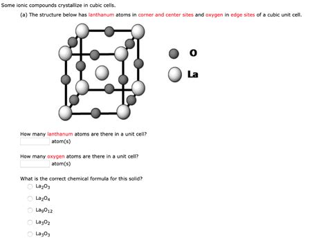 Solved Some Ionic Compounds Crystallize In Cubic Cells A