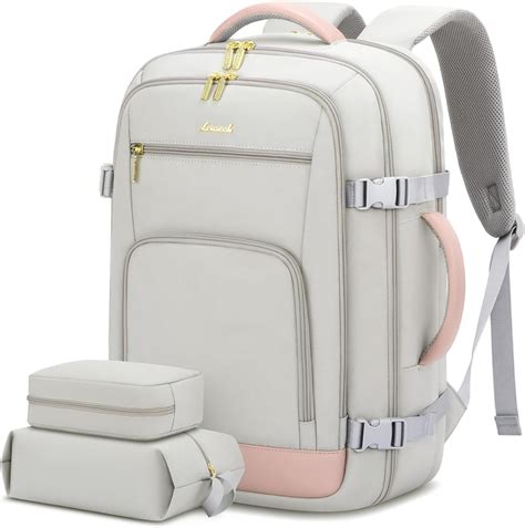 Lovevook Mochila De Viaje Para Mujer Y Hombre Rosa Gris Mochilas De