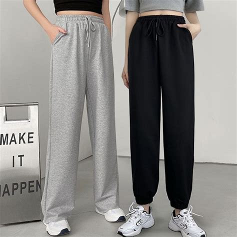오케이마트 베이직 여성 츄리닝 트레이닝바지 조거팬츠 일자핏 밴딩 조거핏 2종 S~l 3size 2컬러 위시버킷