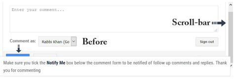 How To Fix Comment Editors Scroll Bar Problem In Firefox Browser BloggerSpice SEO Training