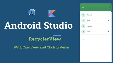 Recyclerview In Android Studio Onclick Open New Activity YouTube