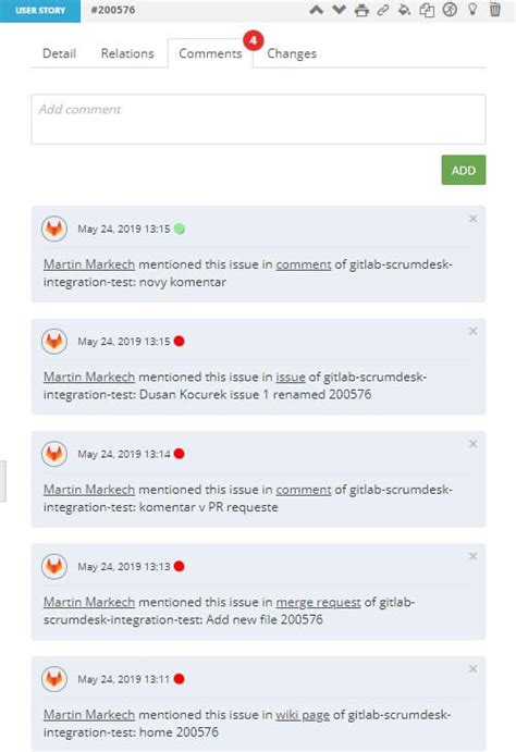 GitLab Integration ScrumDesk Meaningful Agile