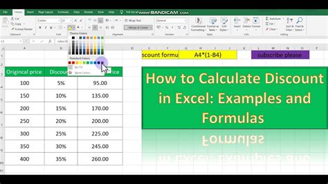 How To Calculate Discount Amount In Excel Design Talk