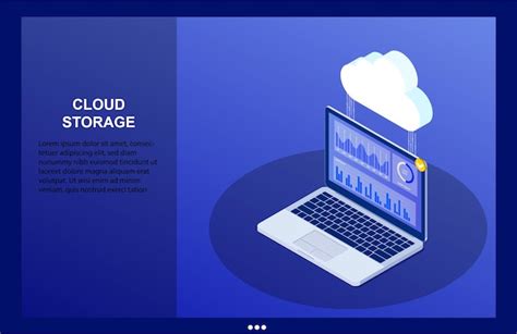 Premium Vector Isometric Vactor Cloud Data Storage Data Storage