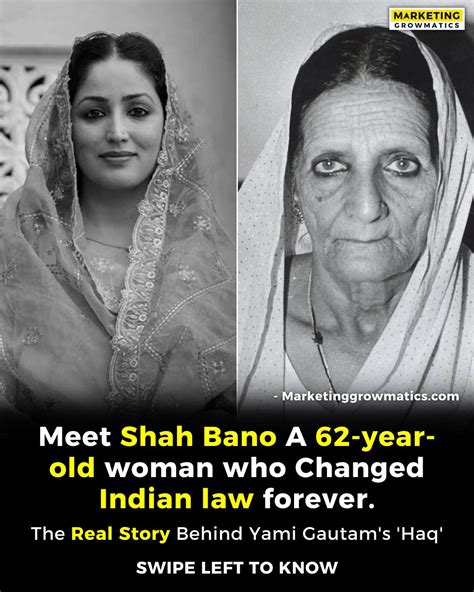At 62 Shah Bano Refused To Be Marketing Growmatics Facebook