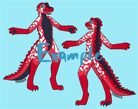 Crocodile Furry Base P2u Anthro Crocodile Front And Back Etsy