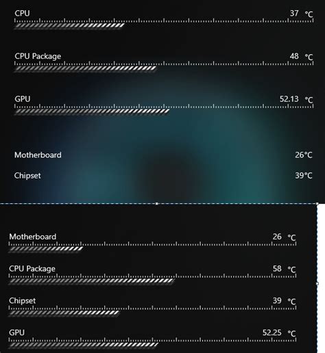 are these temperatures normal for seconds after startup i have a