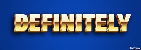 Definitely Text Effect And Logo Design Word