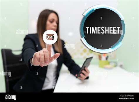 Text Caption Presenting Timesheet Internet Concept Graphical