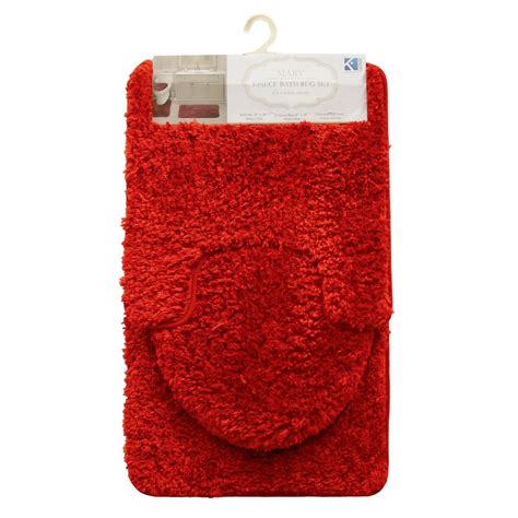 Kashi Home Mary 3pc Luxury Plush Shaggy Microfiber Bathroom Rug Set
