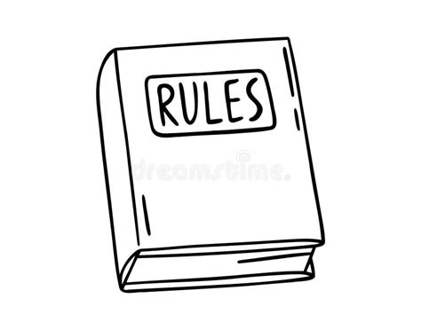 Rule Book Icon Doodle Hand Drawn Outline Rules Book Line Drawing