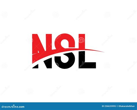 NSL Letter Initial Logo Design Vector Illustration Stock Vector
