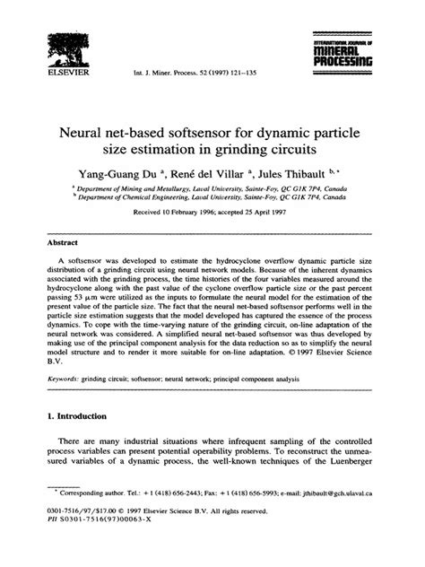 Yang Guang Du Neural Net Based Softsensor For Dynamic Pdf Principal Component Analysis