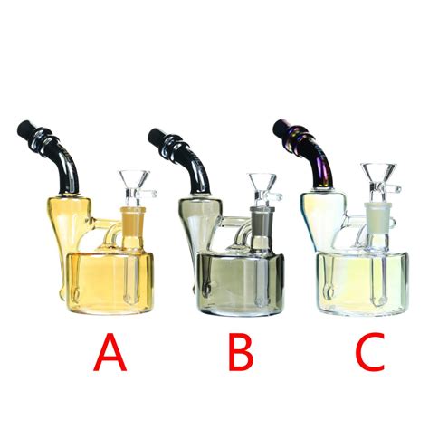 55 Chill Glass Recycler Electro Plated Water Pipe Jle 98