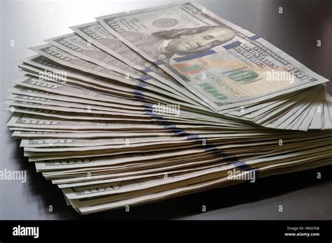 Stack Of United States Of America Usd 100 One Hundred Dollars Federal
