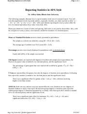 Reporting Statistics In APA Style Pdf Reporting Statistics In APA Style Page Of Reporting