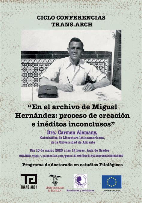 En El Archivo De Miguel Hernández Proceso De Creación E Inéditos