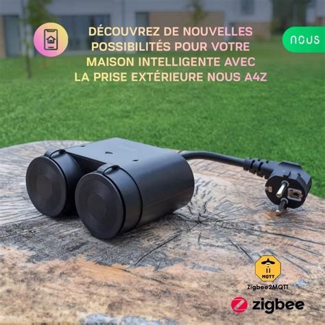 Zigbee Extérieure Double Prise Connectée Zigbee Étanche Avec Minuterie