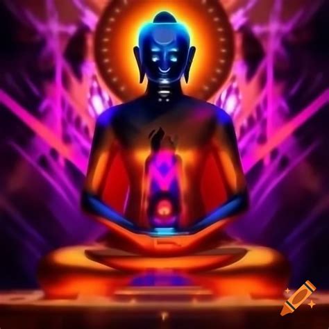 Modern Vibrant Depiction Of Bhagwan Mahavir With Contemporary Design