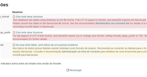 Resolvendo Problema Na Instalação Do Moodle 31 Mysqlfullunicode