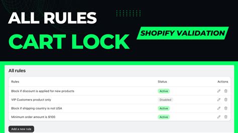 cart lock block checkout rules block or validate orders in checkout