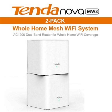 Tenda Nova Mw3 Ac1200 2 Pack Mu Mimo Whole Home Mesh Wifi System Ap Mode Router 2 4ghz 5ghz