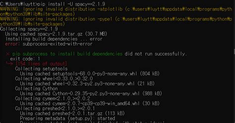 Solution Pip Install Spacy