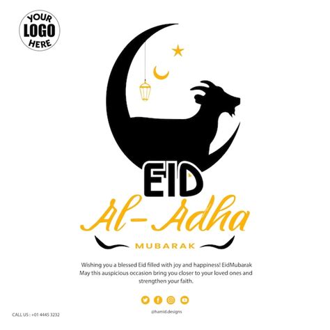 Premium Vector Eid Al Adha Social Media Post Template