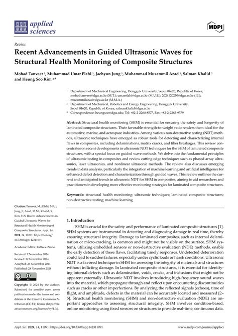 Pdf Recent Advancements In Guided Ultrasonic Waves For Structural