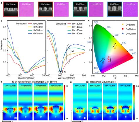 Coloration Performance Of Fabricated Si Nanopillar Arrays With
