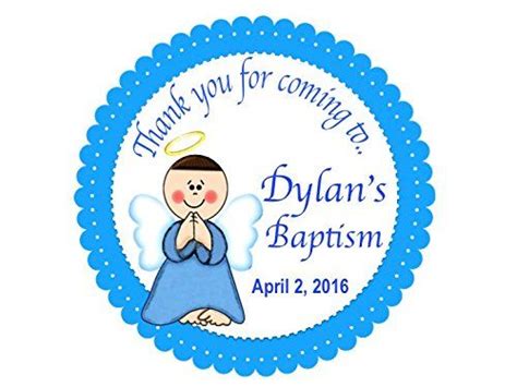 40 Round Labels 2 Mi Bautizo Personalized Stickers Baptism
