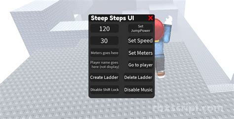 STEEP STEPS Change Jump Power Change Speed Change Meters Scripts