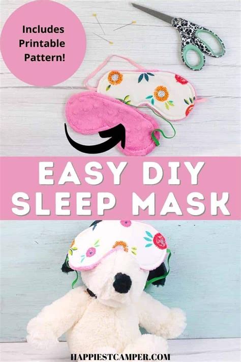 Diy Sleep Mask With Free Printable Pattern Diy Sleep Mask Diy Sleep