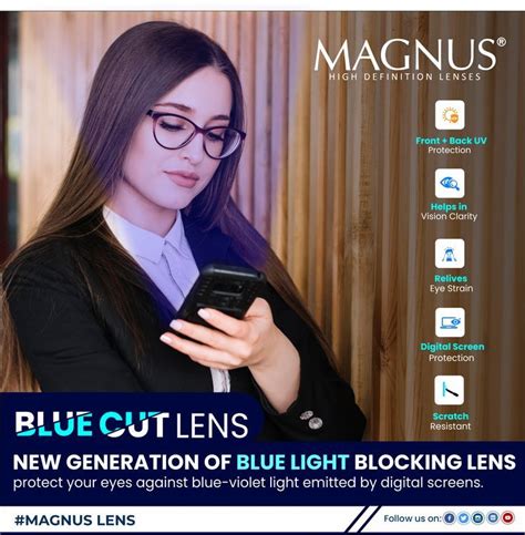 Magnus Blue Cut Lens Lens Eye Strain Blue Violet