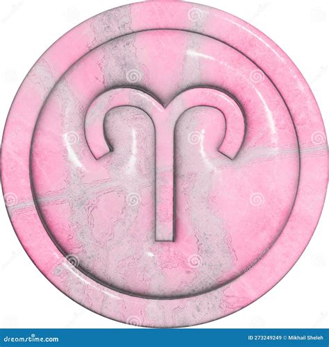 Aries Three Dimensional Button In The Form Of A Coin With A Zodiac