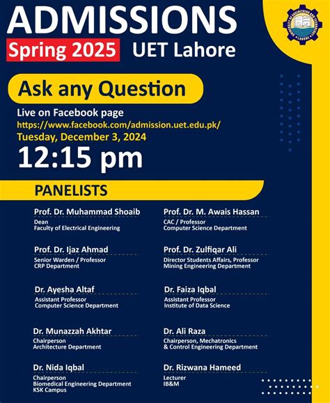 Uet Xnews On Linkedin Uetadmissions2025 Spring2025admissions
