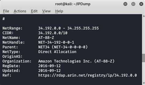 Ipdump Generate A Report For Hostname Ipaddress Url Or Domain In Kali Linux Geeksforgeeks