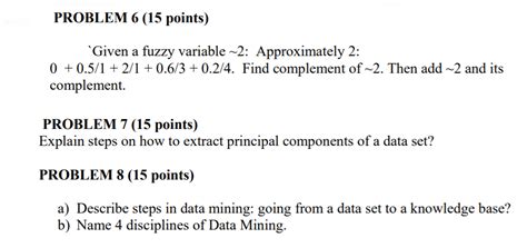 Solved Problem 6 15 Points Given A Fuzzy Variable ~2