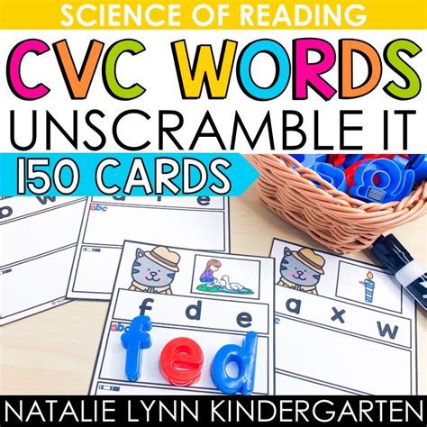 Cvc Words Unscramble Phonics Science Of Reading Literacy Centers